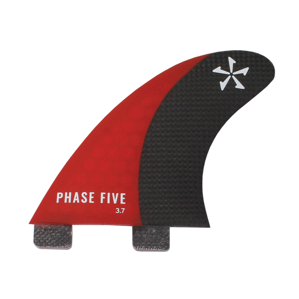 Phase Five Carbon Surf Twin Fin Set Red - Phase 5 Wakesurf Boards