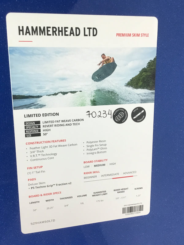 Phase Five Hammerhead Wake Skimboard 50” One Off - Phase 5 Wakesurf Boards
